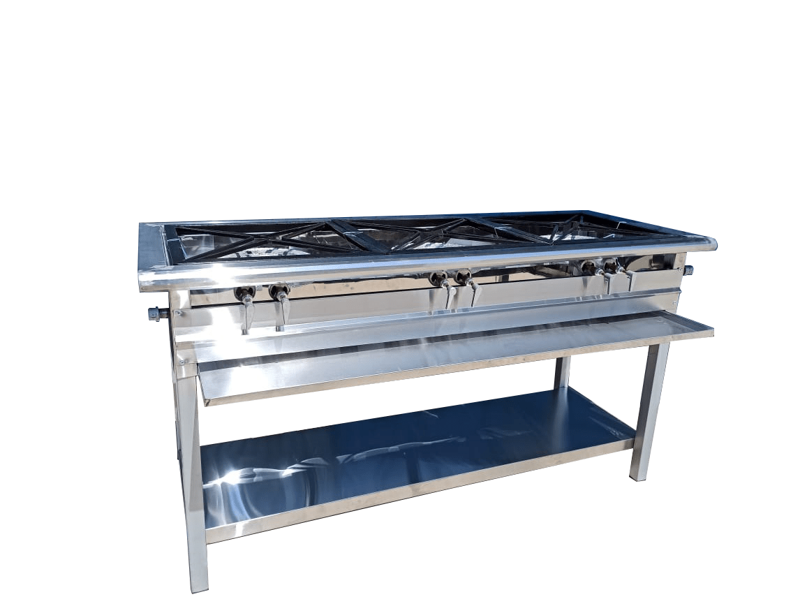 Estufa Cocina Industrial de Tres (3) Puestos – Industrias Metalicas RP